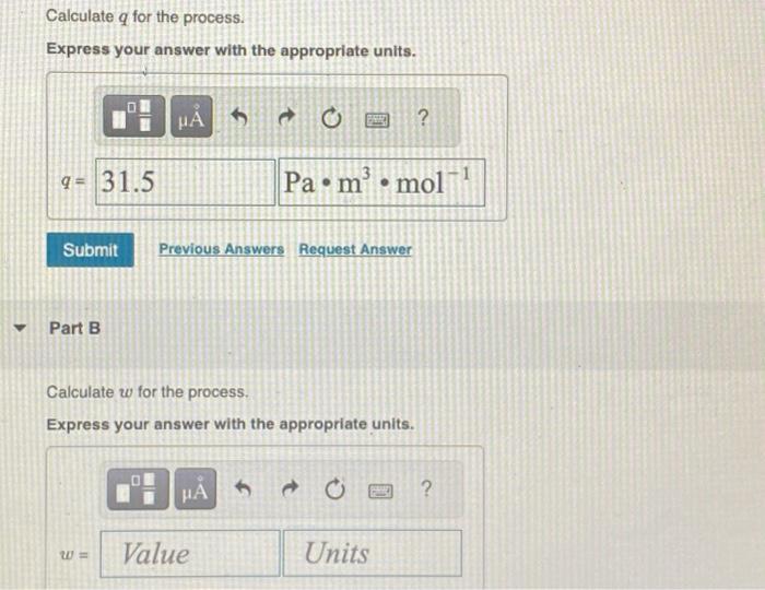 Solved Calculate ΔU for the process. Express your answer | Chegg.com