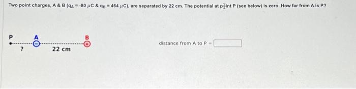 Solved Help!!! I'm so confused.Two point charges, A & B (qA | Chegg.com