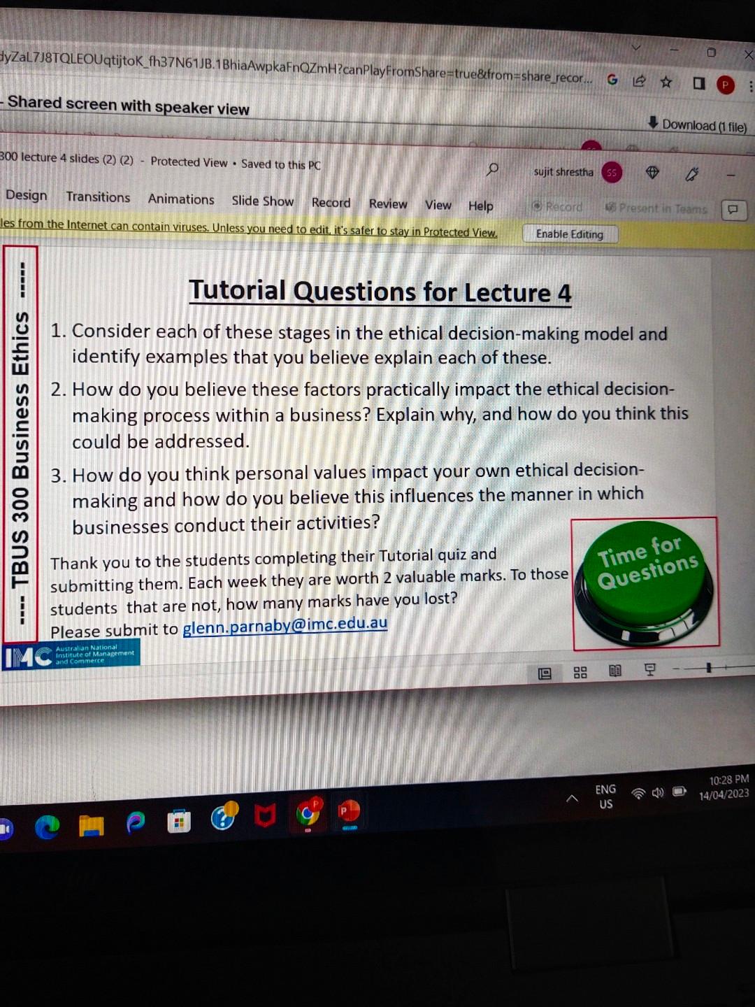 Tutorial Questions for Lecture 4 1. Consider each of | Chegg.com