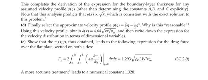 Solved 2 Boundary-layer development for flow past a flat | Chegg.com