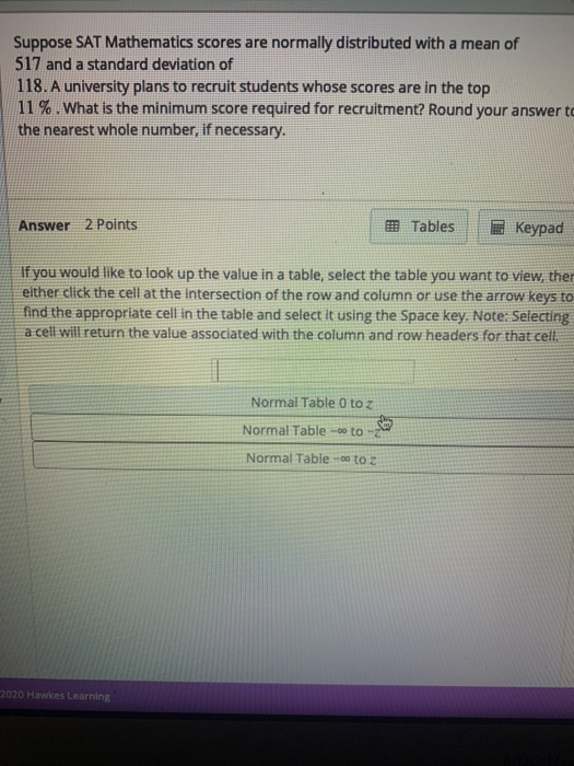 Solved Suppose SAT Mathematics scores are normally | Chegg.com