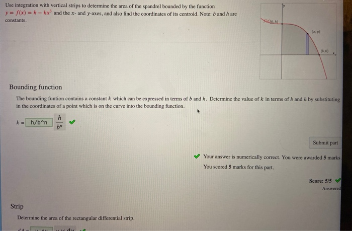 Solved Use integration with vertical strips to determine the | Chegg.com