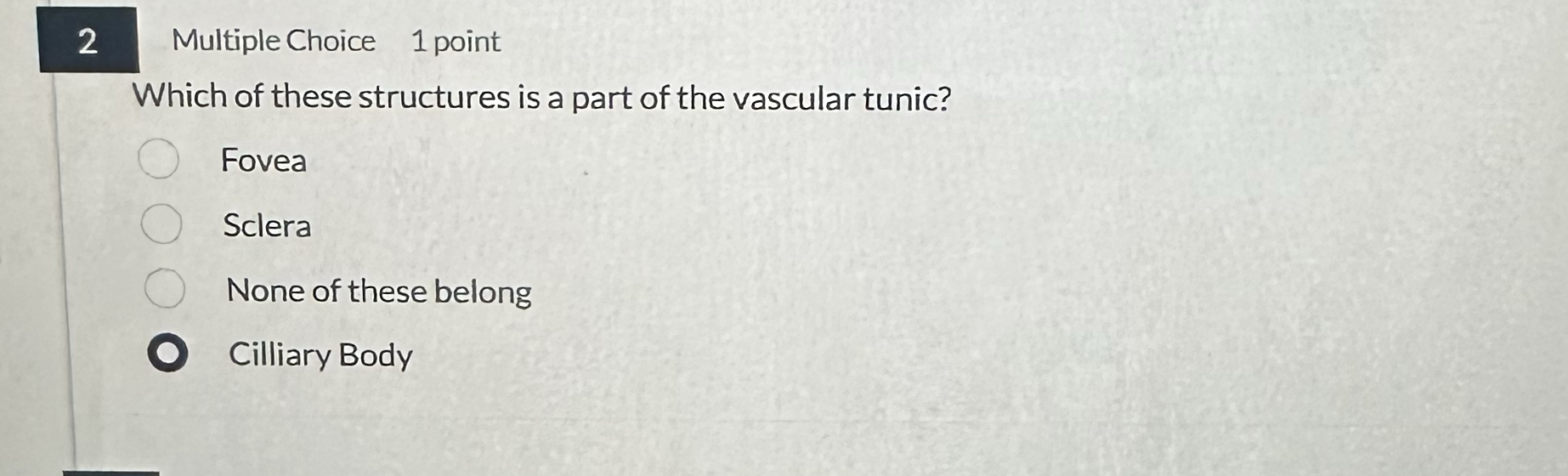 Solved 2Multiple Choice1 pointWhich of these structures is | Chegg.com Solved 2Multiple Choice1 pointWhich of these structures is | Chegg.com
