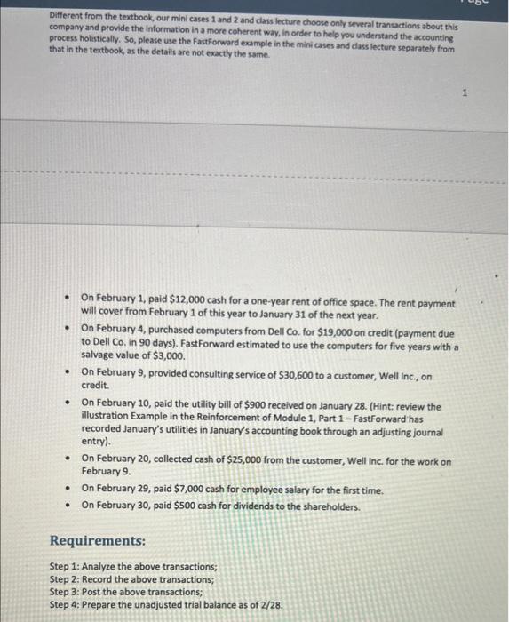 Solved Purpose The purpose of this minl case is to practice | Chegg.com