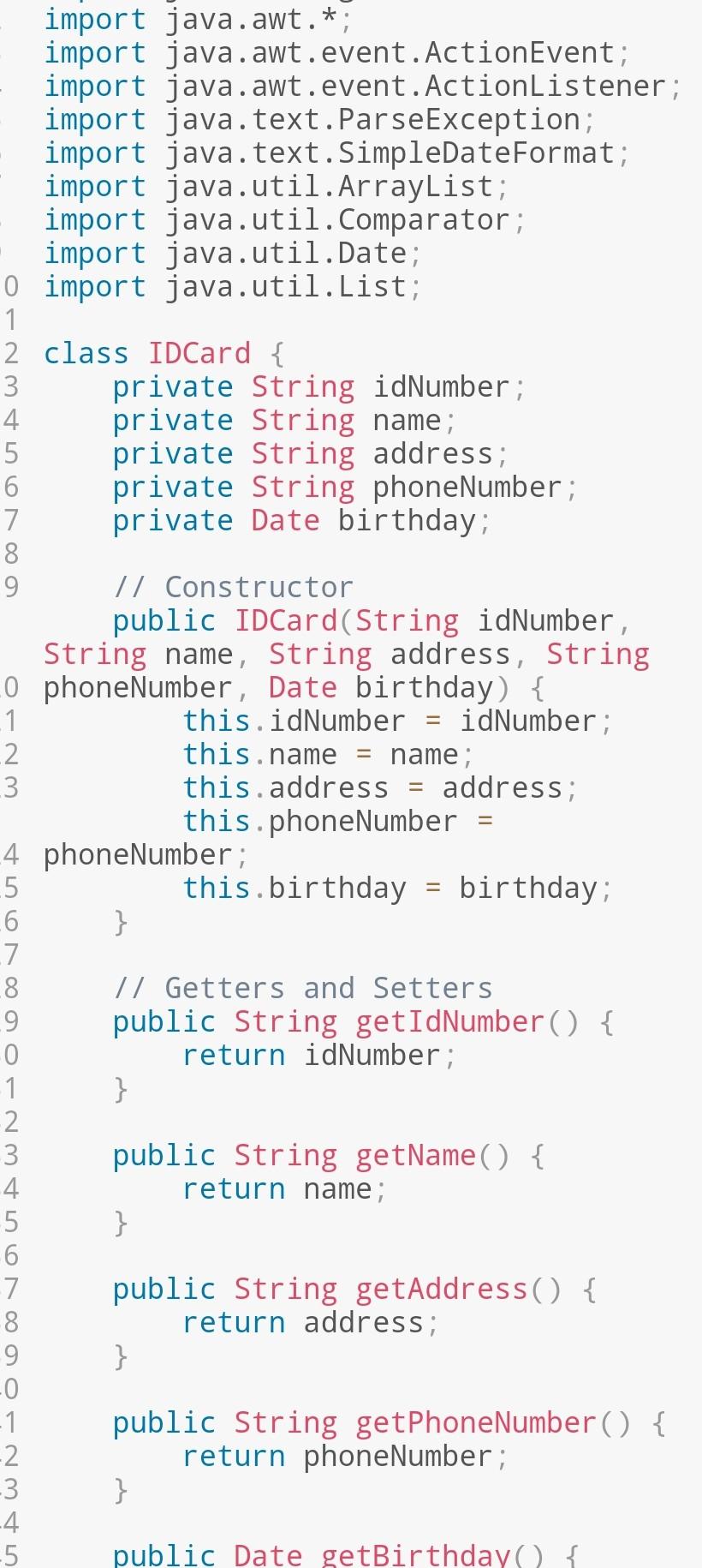 Solved import java.awt.*; import java.awt. event. | Chegg.com