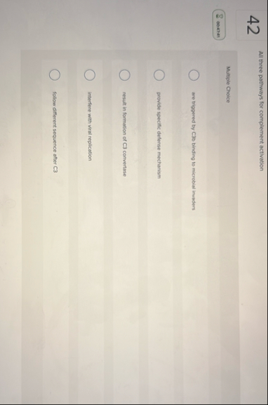 Solved 42All three pathways for complement | Chegg.com