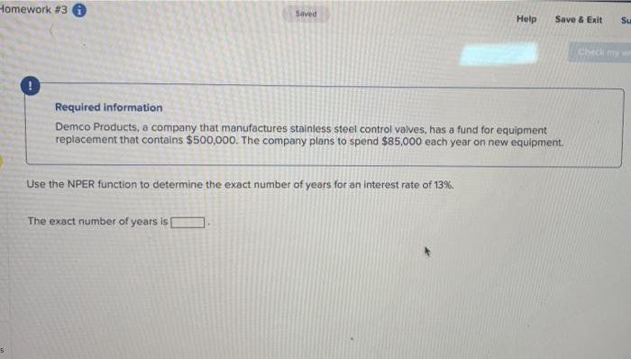 Solved Homework #3 Saved Help Save & Exit Su ! Required | Chegg.com