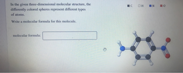 Solved ECOH ON 0 In the given three-dimensional molecular | Chegg.com