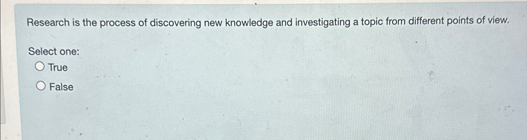 Solved Research is the process of discovering new knowledge | Chegg.com