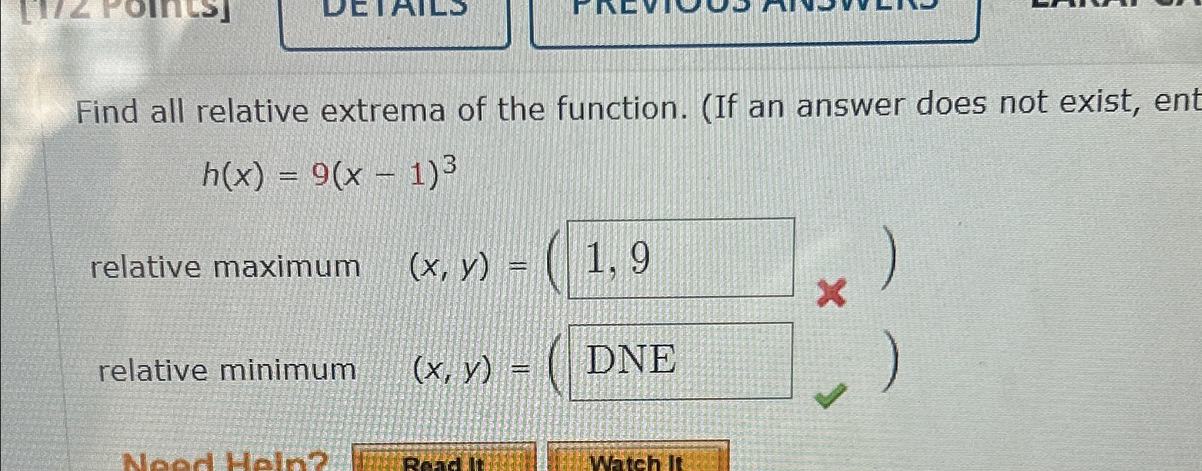 Solved Find all relative extrema of the function. (If an | Chegg.com