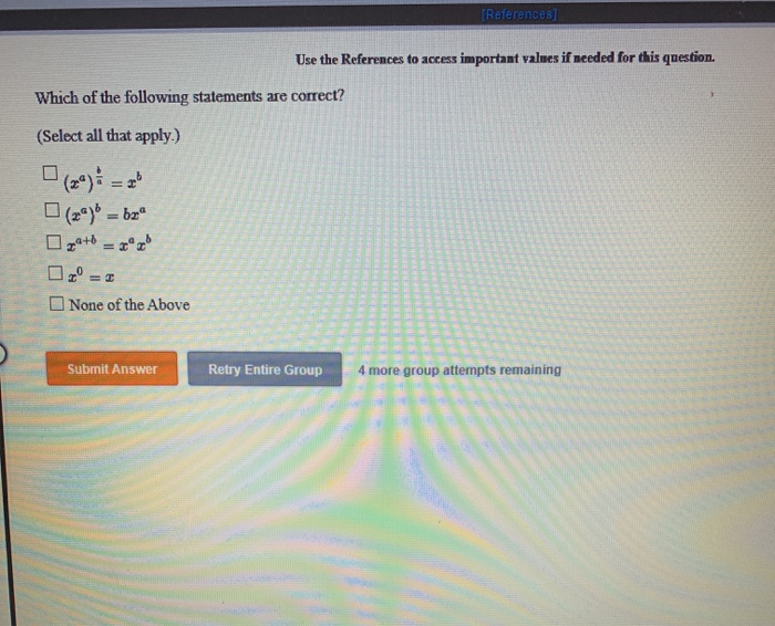 Solved [References] Use the References to access important | Chegg.com