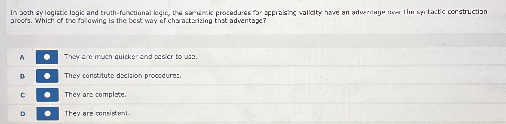 Solved In both syllogistic logic and truth-functional logic, | Chegg.com