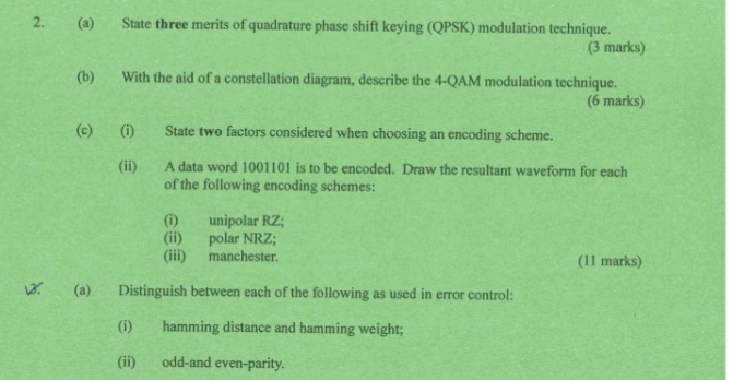 Solved (a) ﻿State three merits of quadrature phase shift | Chegg.com