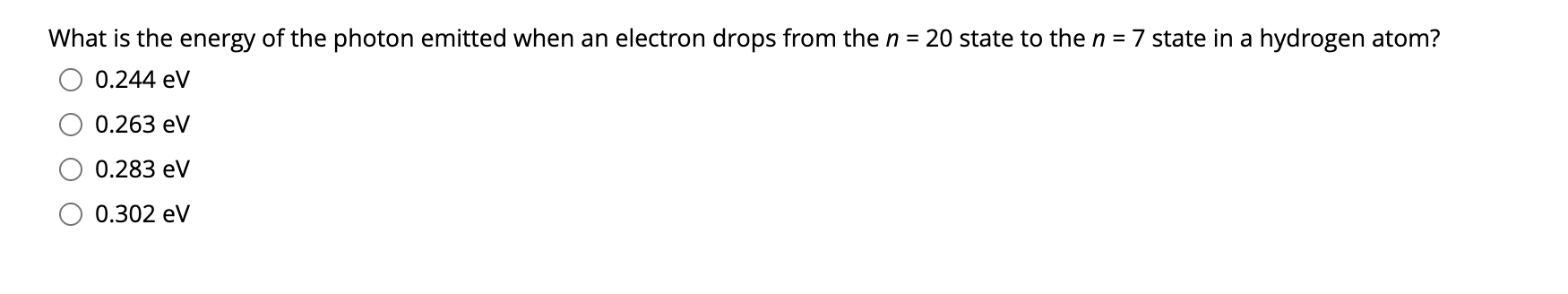 Solved What is ﻿the energy of ﻿the photon emitted when an | Chegg.com