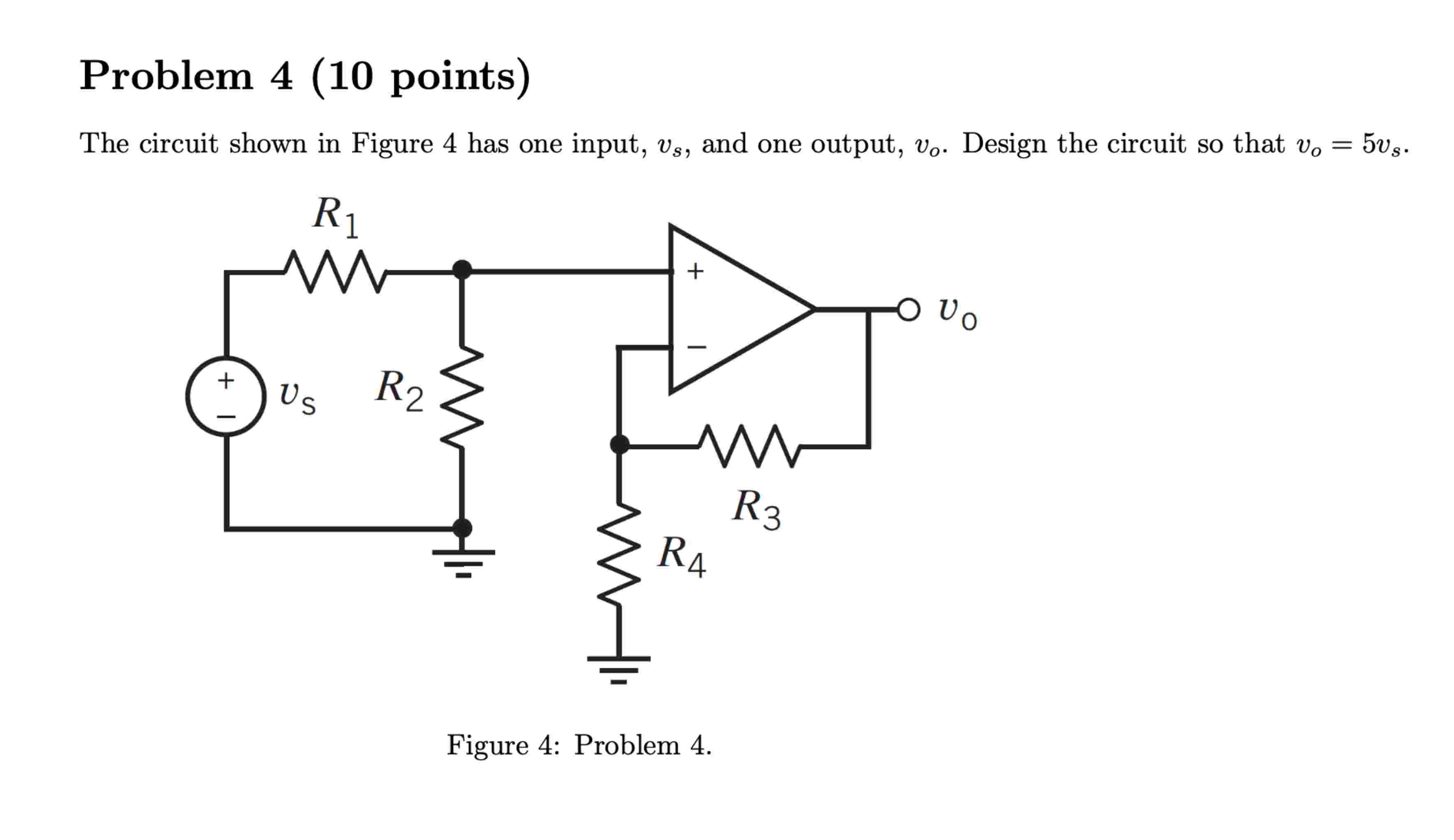 Solved Problem 4 (10 ﻿points)The circuit shown in ﻿Figure 4 | Chegg.com