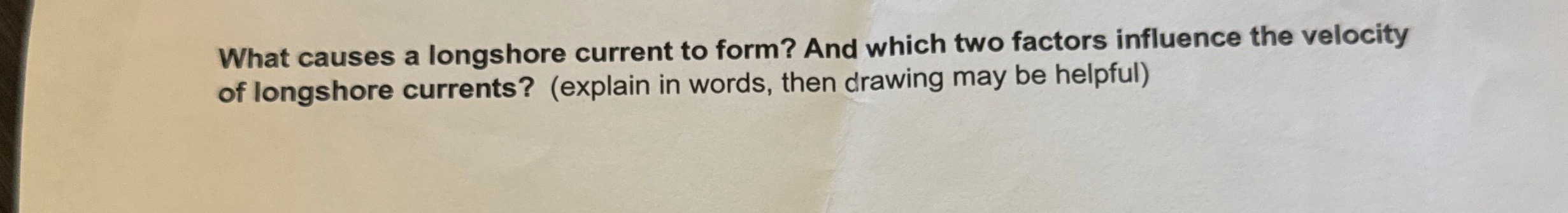 Solved What causes a longshore current to form? And which | Chegg.com