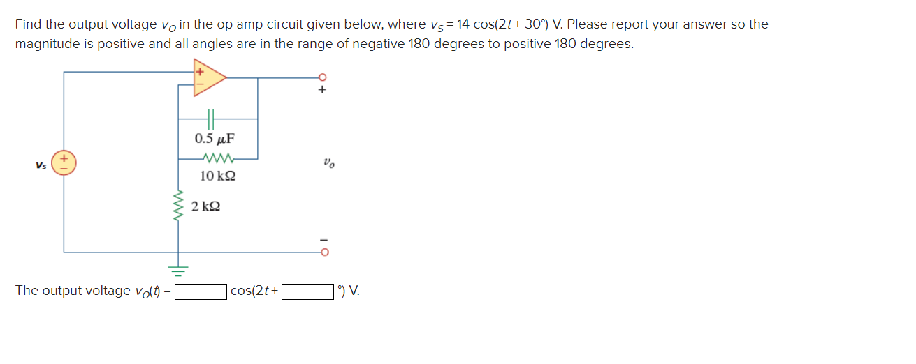Solved Find the output voltage vO ﻿in the op amp circuit | Chegg.com