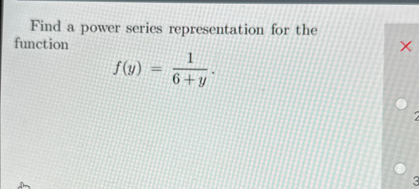Solved Find a power series representation for the | Chegg.com