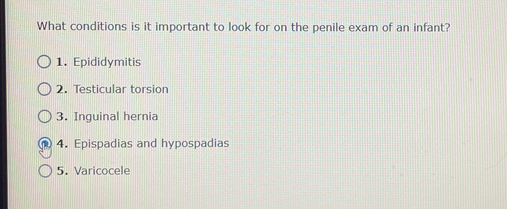 What conditions is it important to look for on the | Chegg.com