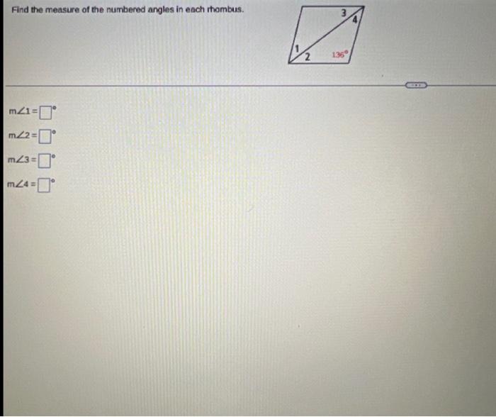 Solved Find the measure of the numbered angles in each | Chegg.com