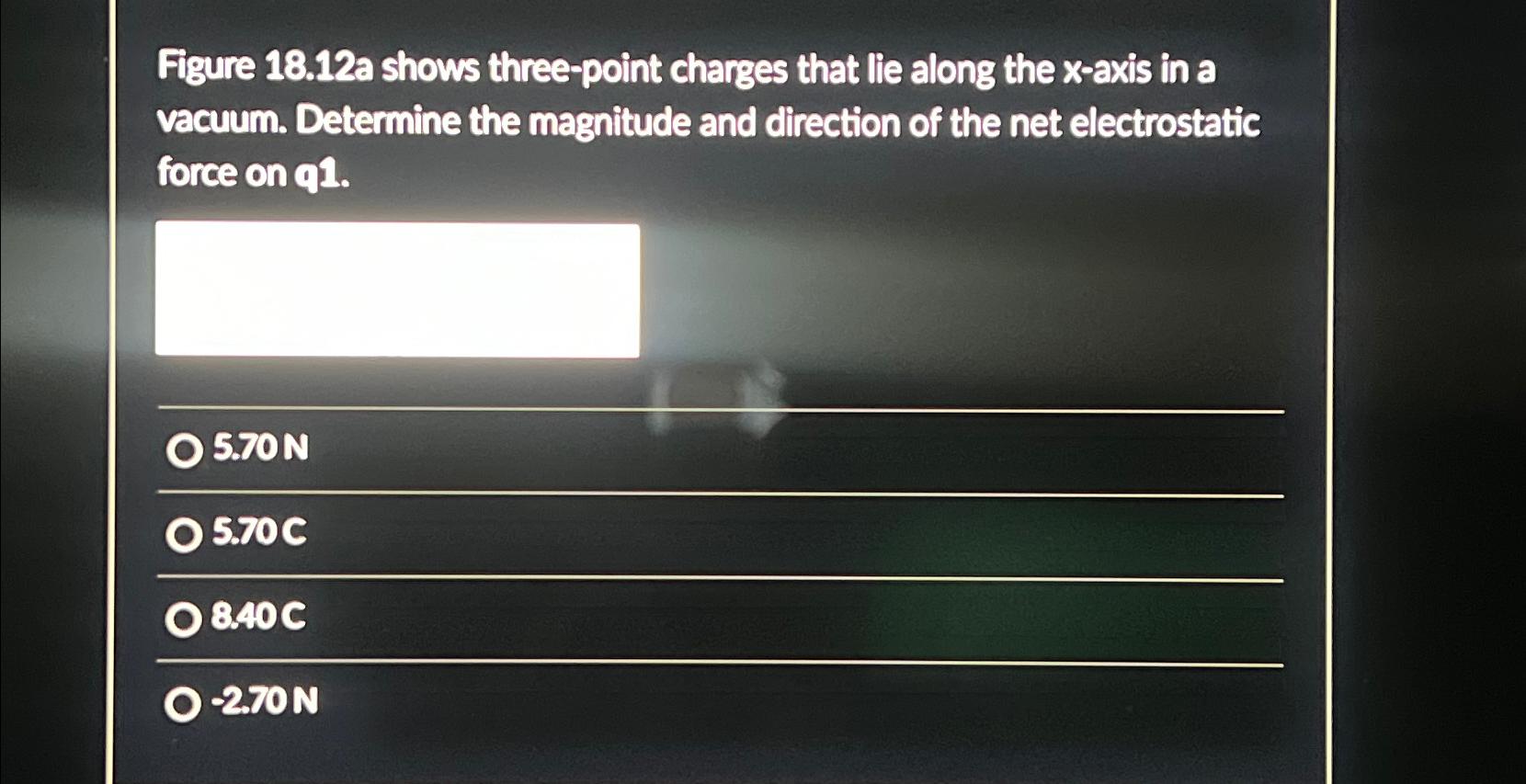 Figure 18.12a shows three-point charges that lie | Chegg.com