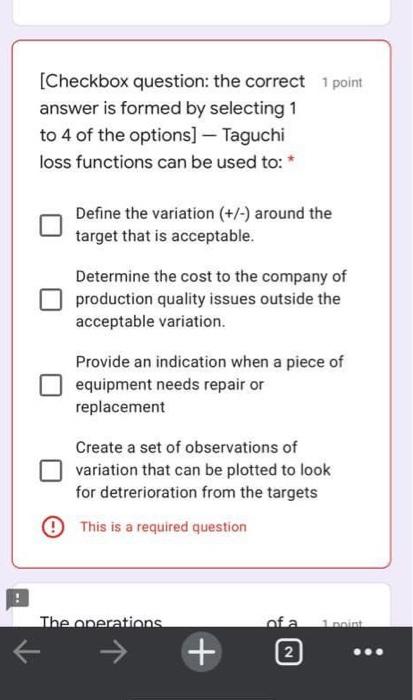 Solved [Checkbox question: the correct 1 point answer is | Chegg.com