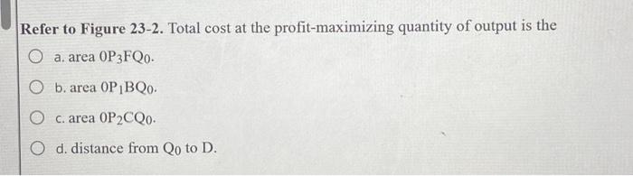 Solved Figure 23-2Refer to Figure 23-2. Total cost at the | Chegg.com