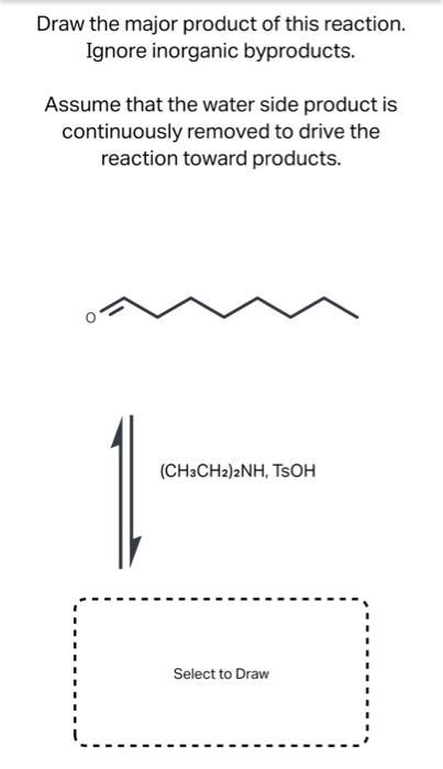 Solved Draw The Major Product Of This Reaction Ignore