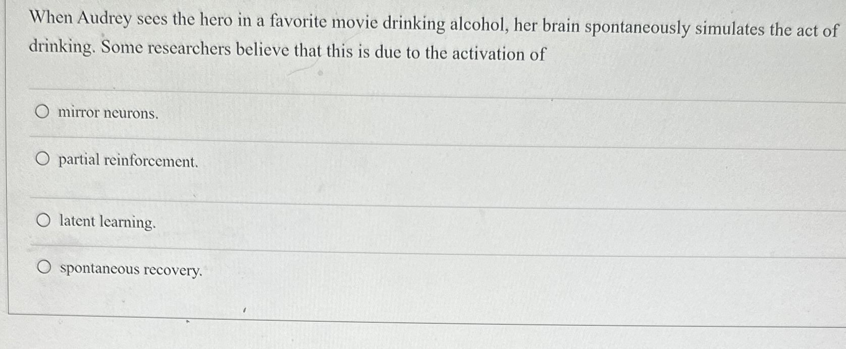 Solved When Audrey sees the hero in a favorite movie | Chegg.com