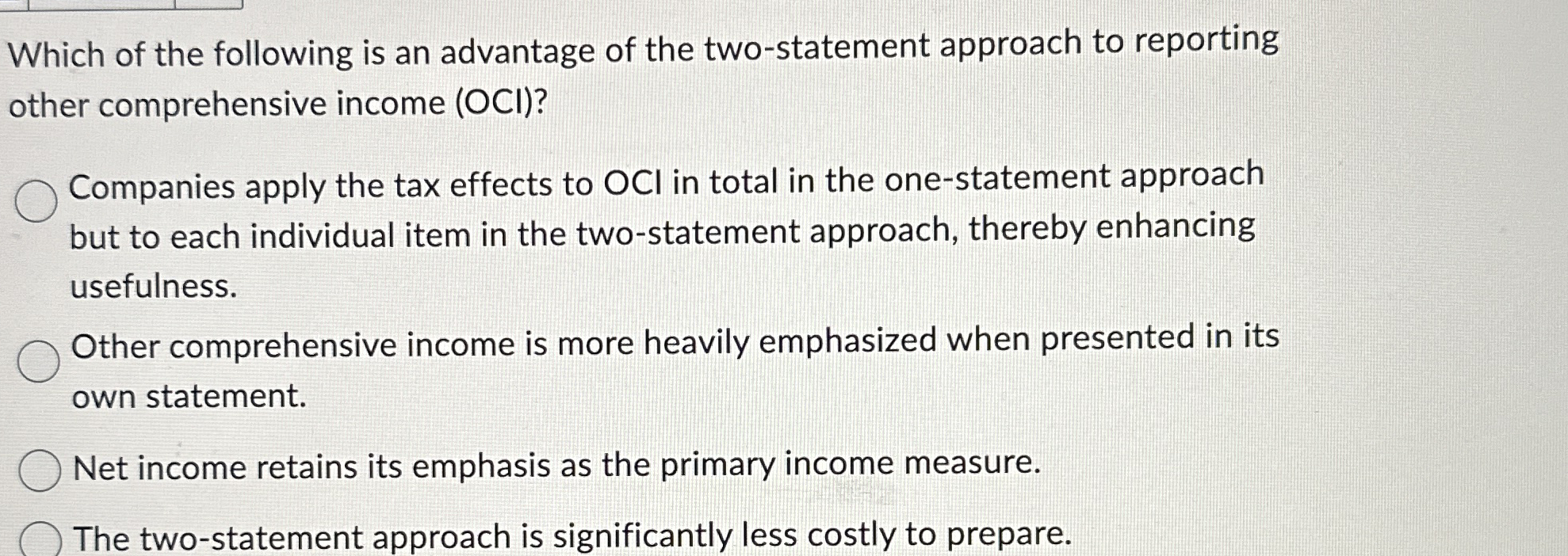 Solved Which of the following is an advantage of the | Chegg.com