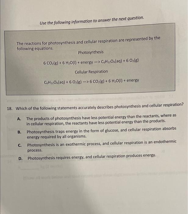 Solved Use the following information to answer the next | Chegg.com