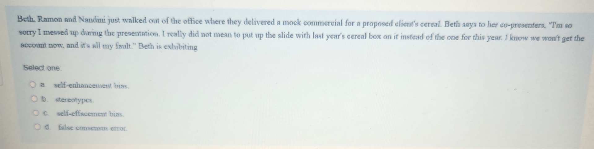 Solved Beth, Ramon and Nandini just walked out of the office | Chegg.com