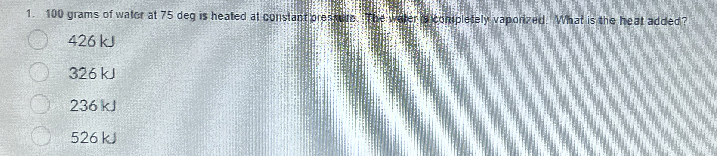 Solved 100 ﻿grams of water at 75 ﻿deg is heated at constant | Chegg.com