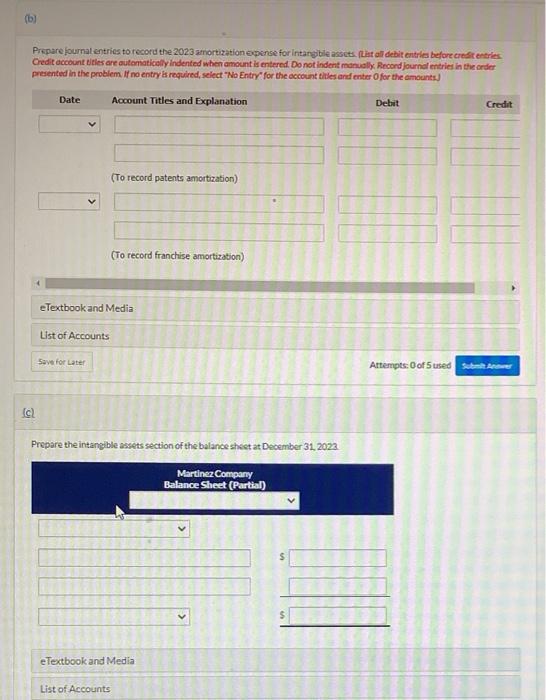 Solved Current Attempt In Progress The intangible assets | Chegg.com