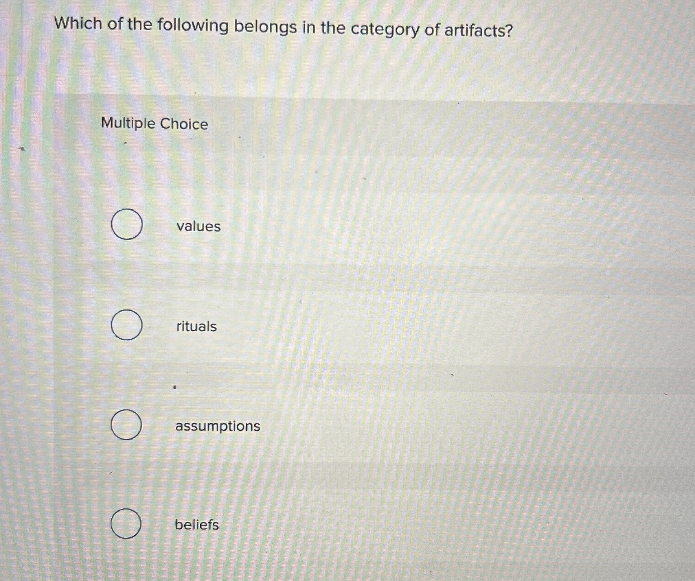 Solved Which of the following belongs in the category of | Chegg.com