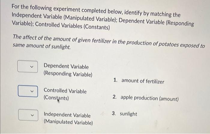 [Solved]: answer all 6 q 0.1.4 For the following experi