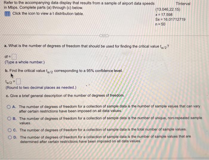 Solved Refer to the accompanying data display that results | Chegg.com
