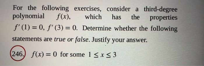 Solved For the following exercises, consider a third-degree | Chegg.com