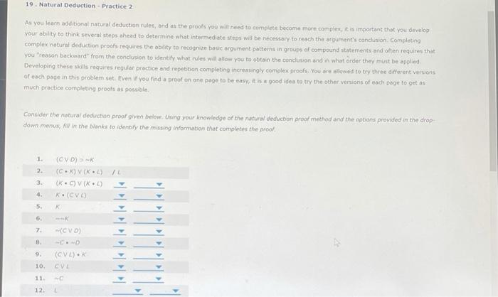 19. Natural Deduction - Practice 2 As you learn | Chegg.com
