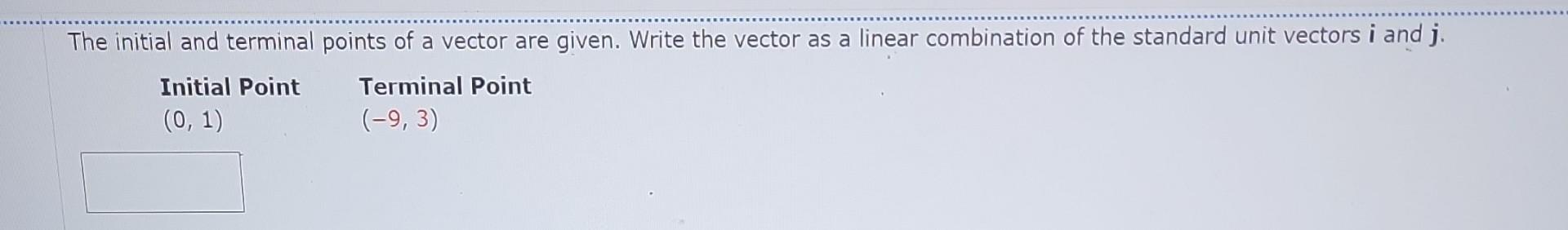 [Solved]: The initial and terminal points of a vec