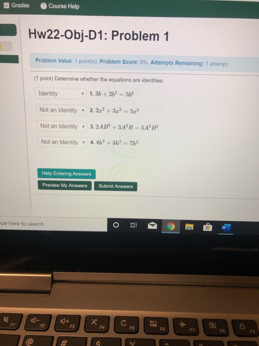 Solved Grades Course Help Hw22-Obj-D1: Problem 1 Problem | Chegg.com Solved Grades Course Help Hw22-Obj-D1: Problem 1 Problem | Chegg.com