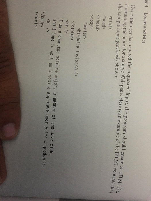 Solved 23. Personal Web Page Generator Write a program that | Chegg.com