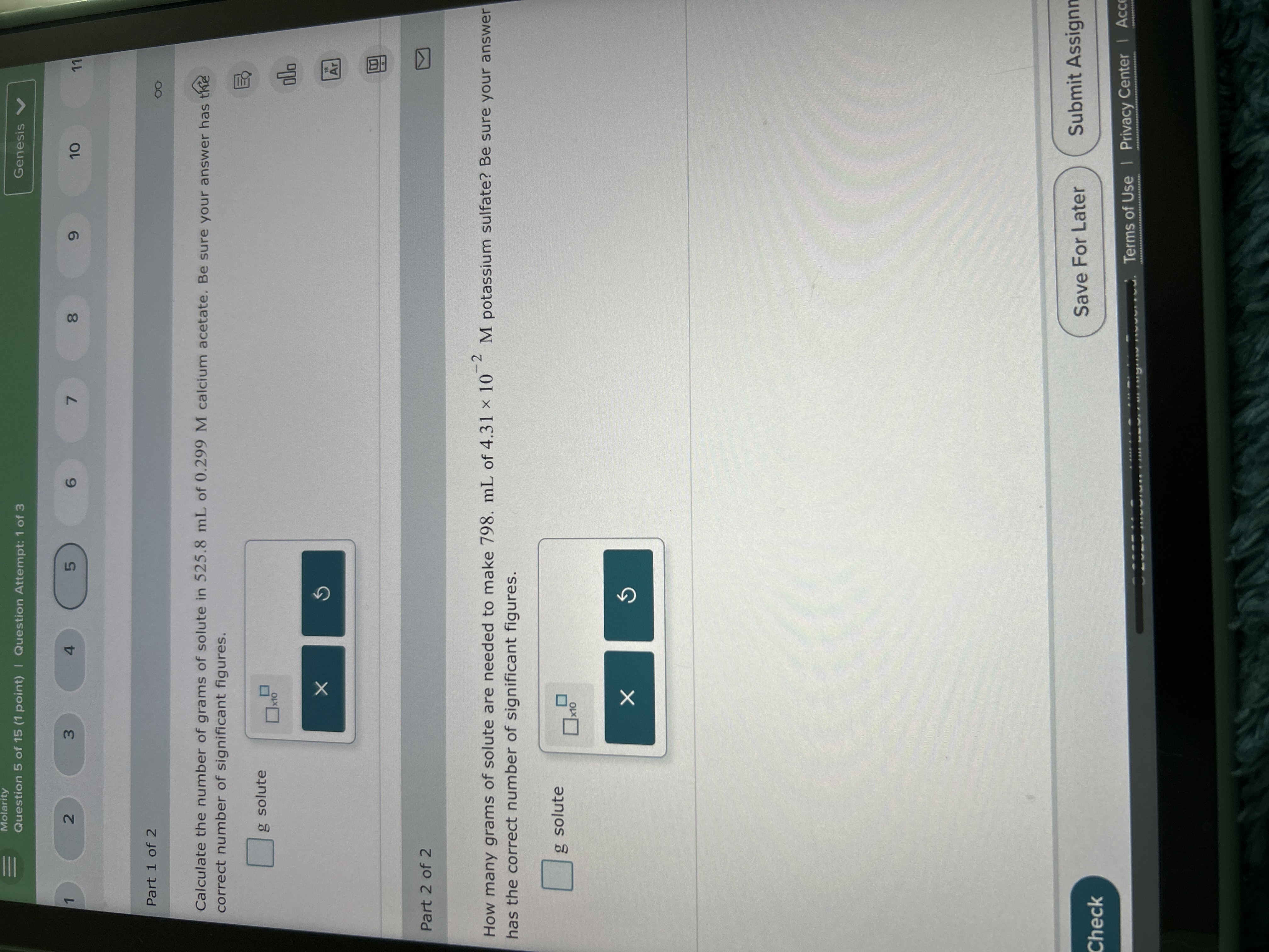 Solved Calculate the number of grams of solute in 525.8 ﻿mL | Chegg.com
