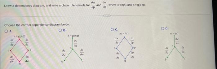 Draw a dependency diagram, and write a chain rule | Chegg.com