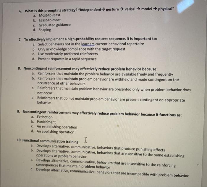 Solved 6. What is this prompting strategy? "Independent | Chegg.com
