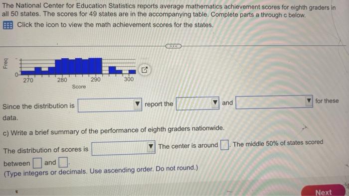Solved The National Center for Education Statistics reports | Chegg.com