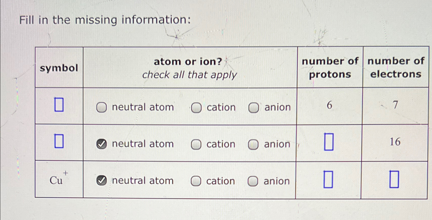 Solved Fill in the missing | Chegg.com