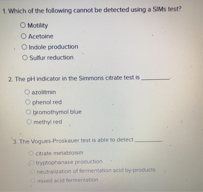 Solved 1. Which of the following cannot be detected using a | Chegg.com