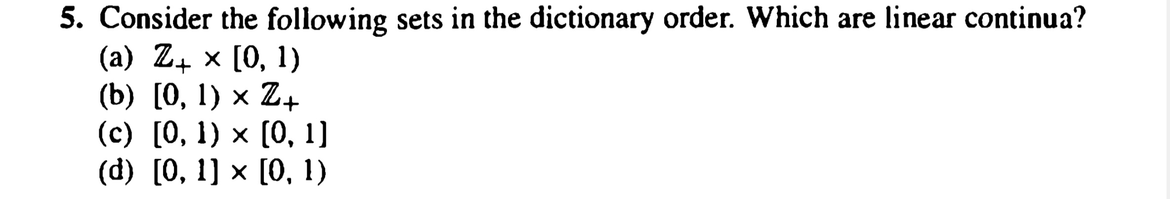 Solved Consider the following sets in the dictionary order. | Chegg.com