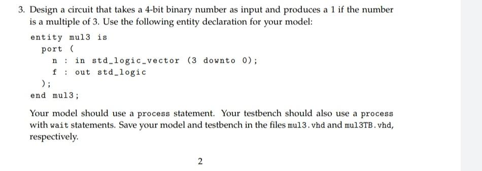Solved n 3. Design a circuit that takes a 4-bit binary | Chegg.com